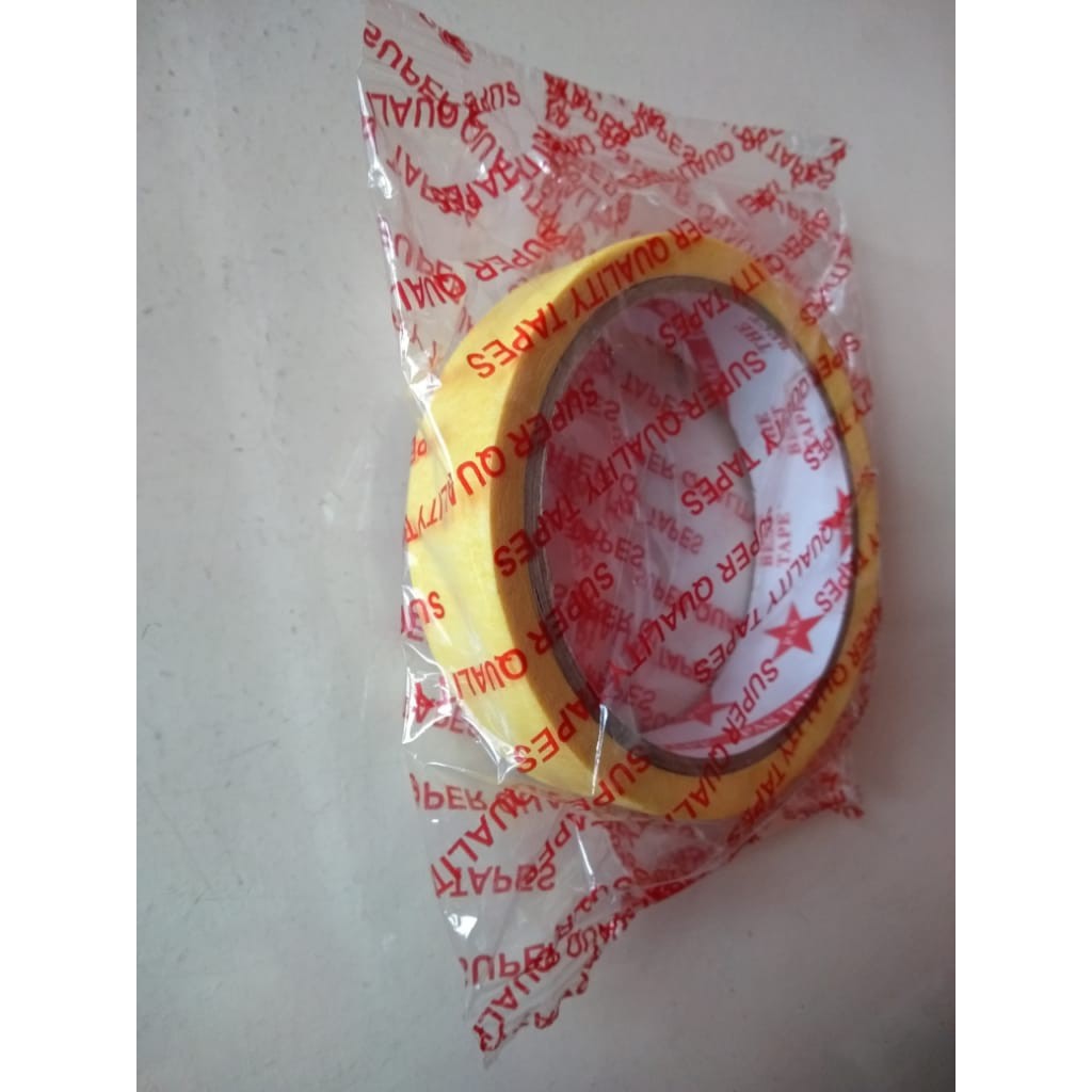 Jual Lakban Kertas / Isolasi Selotip Masking Tape Kertas Kuning 22mm x ...