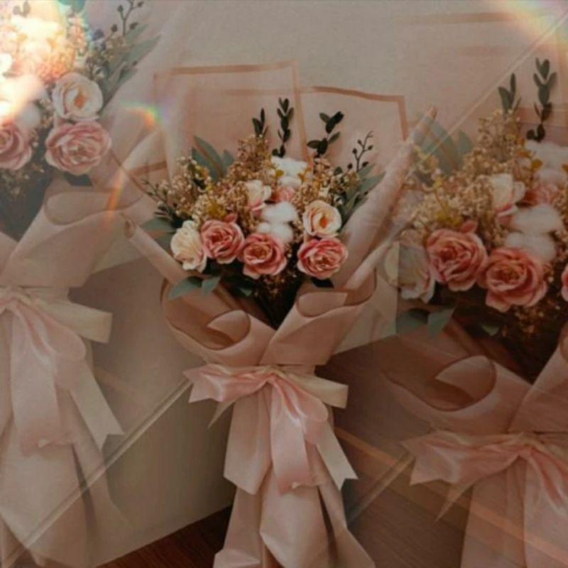 Jual pink flower bouquet / buket bunga / bunga valentine / bunga ...