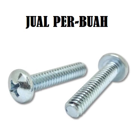 Jual Baut Kepala Obeng M 6 x 90 mm Baut Elektronik 9 cm Bulat Plus Memasang Aksesoris Pintu ...