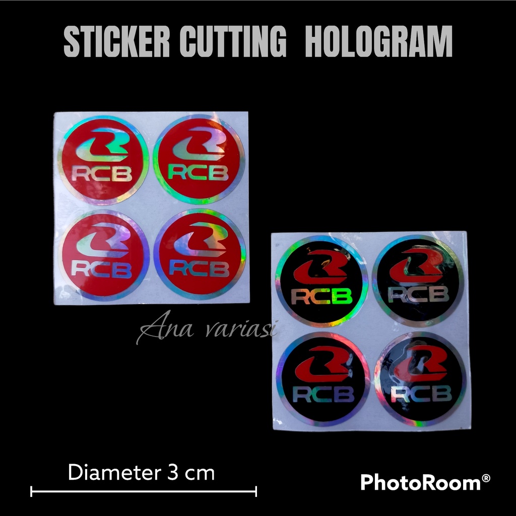 Jual stiker cutting RCB stiker motor RCB stiker hologram RCB 1 lembar ...