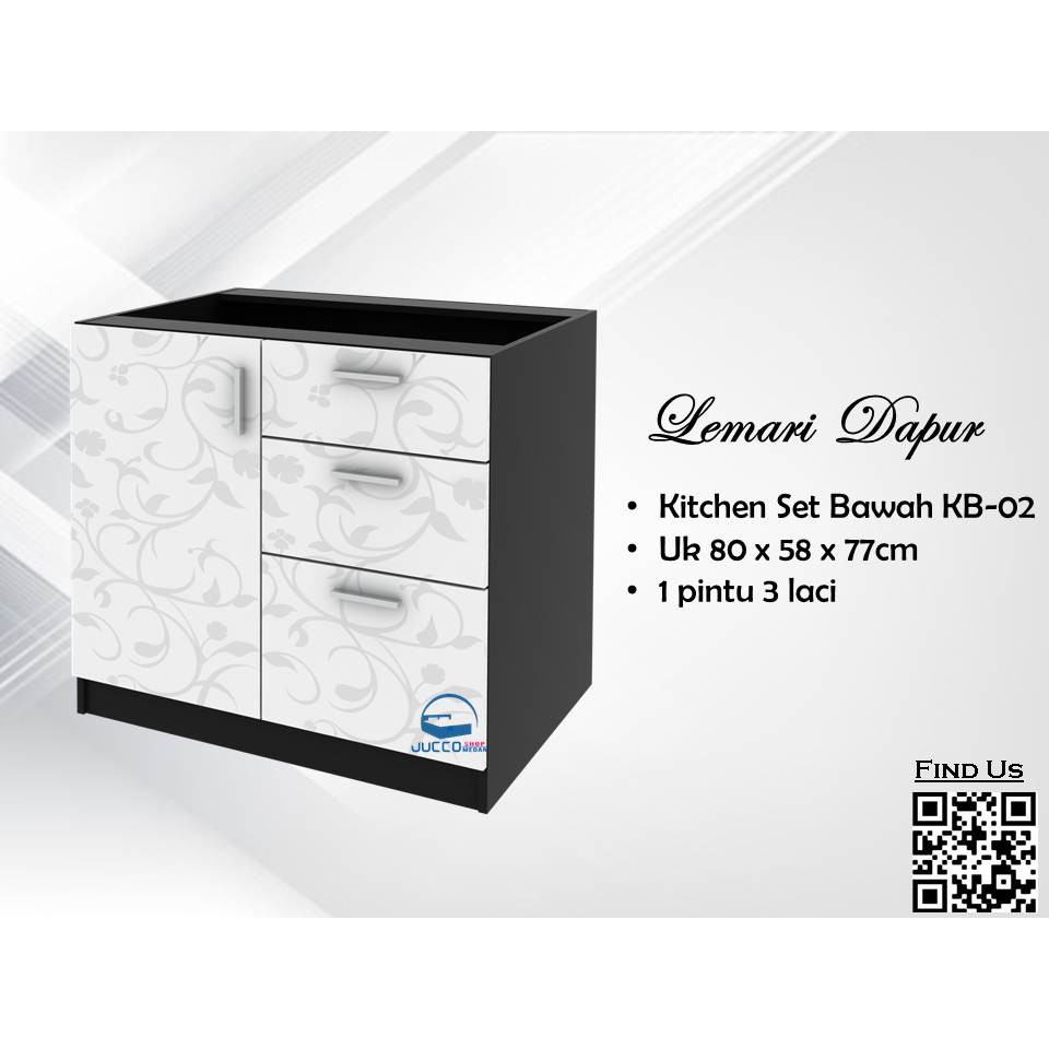 Jual Lemari Dapur Bawah 2Pintu - Kitchen set Bawah KB01 - Rak Piring ...
