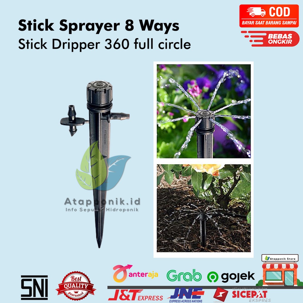Jual stick drip sprayer 8 ways 360 full circle - stick sprayer - stick ...