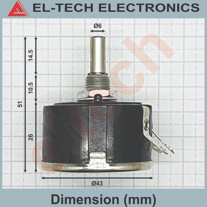 Jual 50ohm 50 ohm 5W Wire Wound Potentiometer Potensiometer Potensio elt3ch Berkualitas | Shopee ...