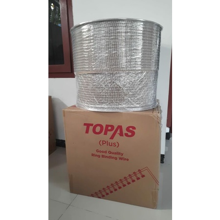 Jual Ring Jilid Kawat Spiral 3/4 Pitch 2:1 19mm Nomor 12 Roll TOPAS ...