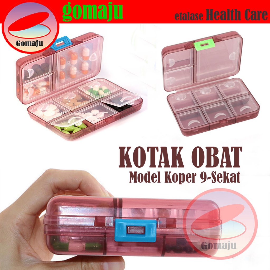 Jual PILL BOX 9-SEKAT KOTAK OBAT MEDICINE STORAGE TEMPAT OBAT MODEL ...