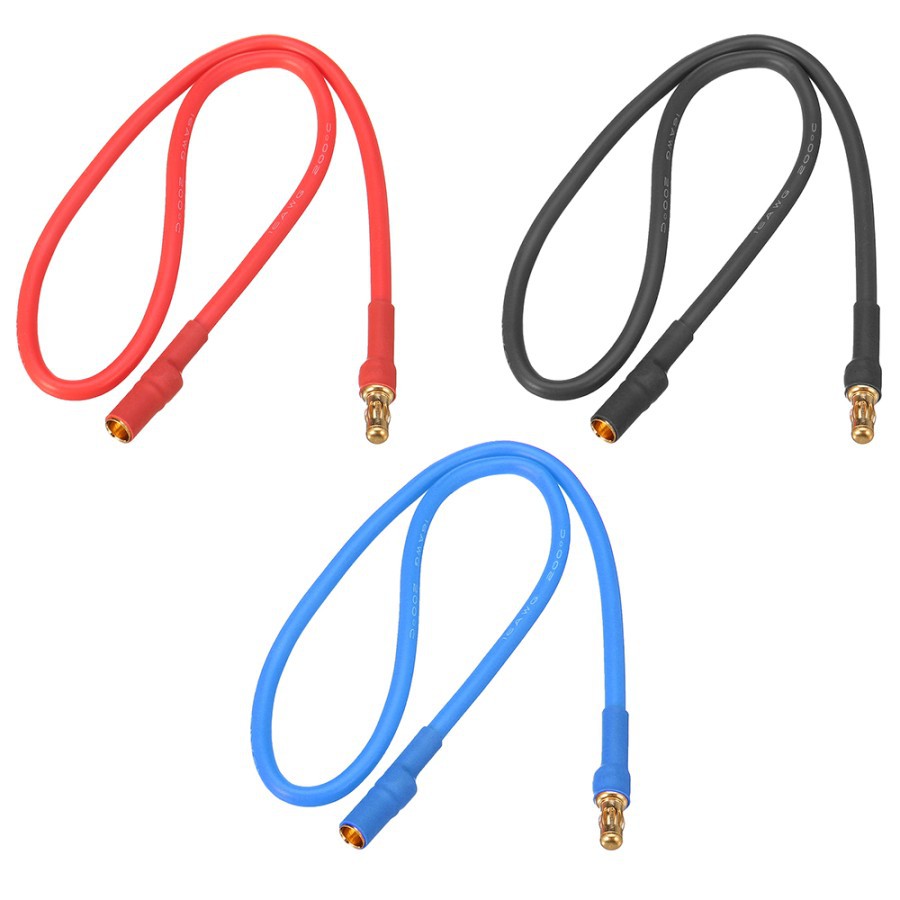 Jual Kabel ESC Extension Cable 30cm 16AWG Banana Male Female Plug 3.5mm ...