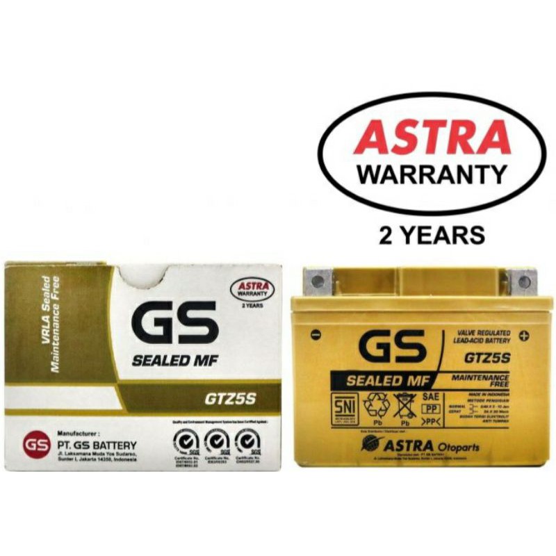 Jual Aki MOTOR GS ASTRA MF Gold GSWA GTZ 5S GTZ5S | Shopee Indonesia
