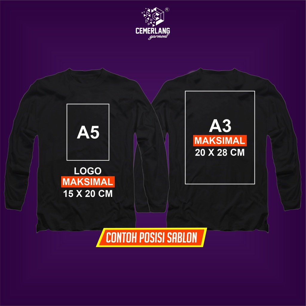 Jual CEMERLANG Sablon Kaos Lengan Panjang 24s RIB/Desain Suka-Suka ... Jual CEMERLANG Sablon Kaos Lengan Panjang 24s RIB/Desain Suka-Suka ...