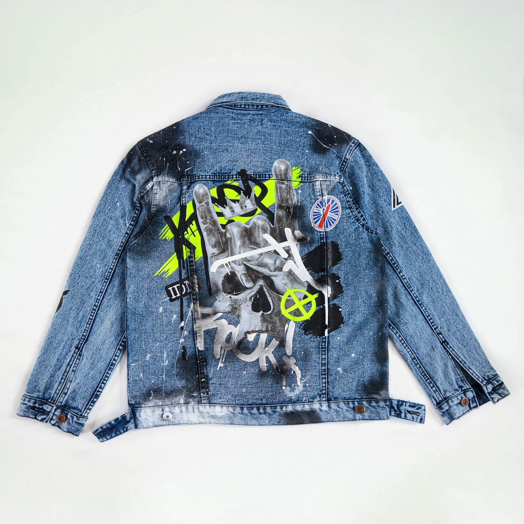 Jual PAPAGO - JAKET JEANS - JAKET DENIM PRIA - ROCK IT | Shopee Indonesia