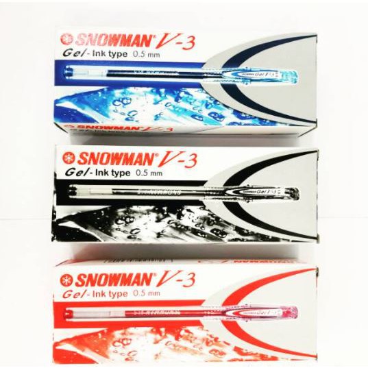 Jual PULPEN SNOWMAN GEL V3 / PEN BOLPOIN SNOWMAN V3 0.5 / 0.7 mm ( 12 ...