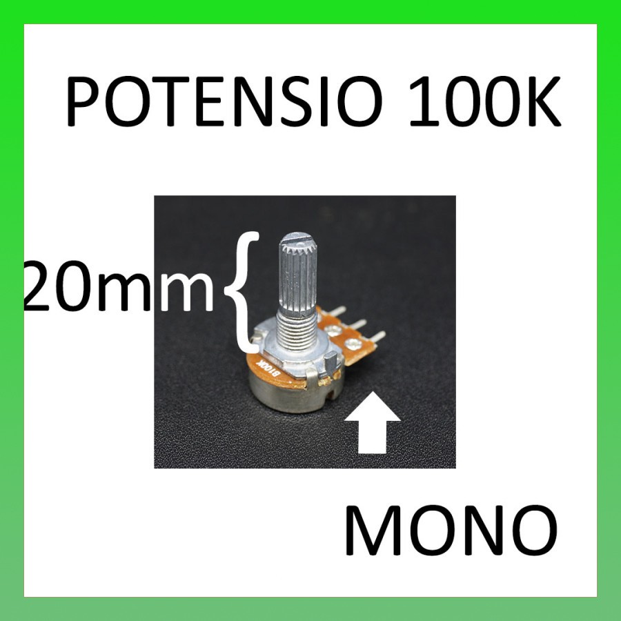Jual Potensio Mono 100K 20KQ / 20mm SR Audio 1 SET ISI 3 PCS | Shopee ...
