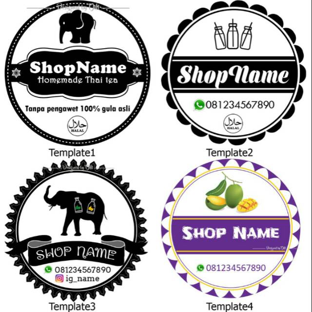 Jual Stiker label makanan | Stiker kemasan free desain | Shopee Indonesia