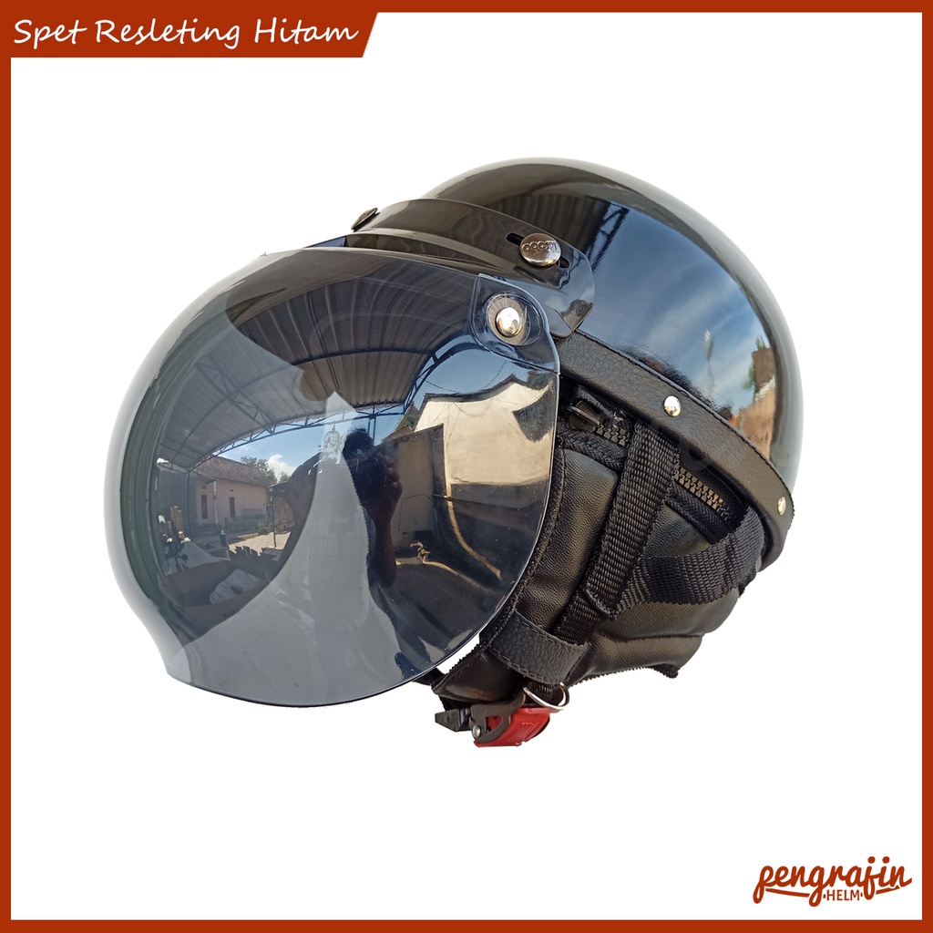 Jual CL3 Helm Club klasik unik Spet Resleting Helm motor gratis Kaca ...