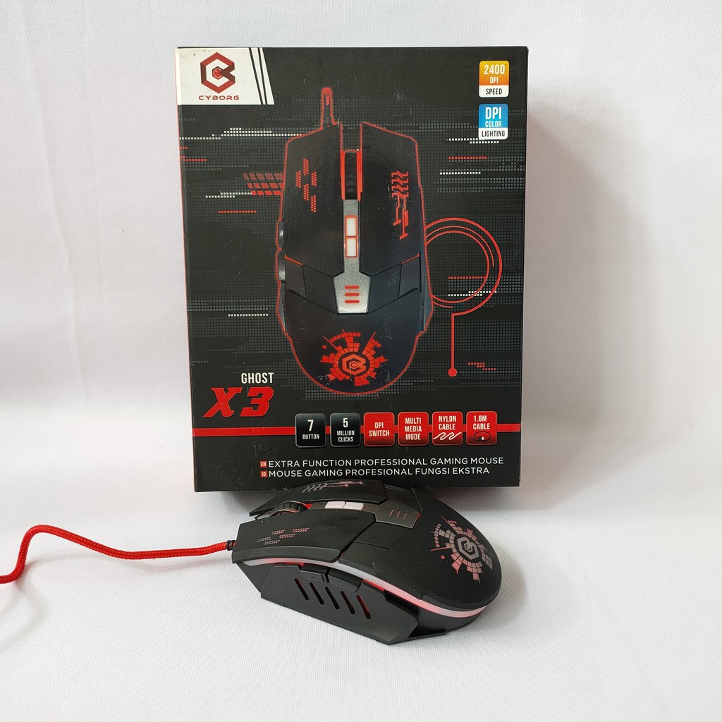 Jual Cyborg Ghost Gaming Mouse X3 | Shopee Indonesia