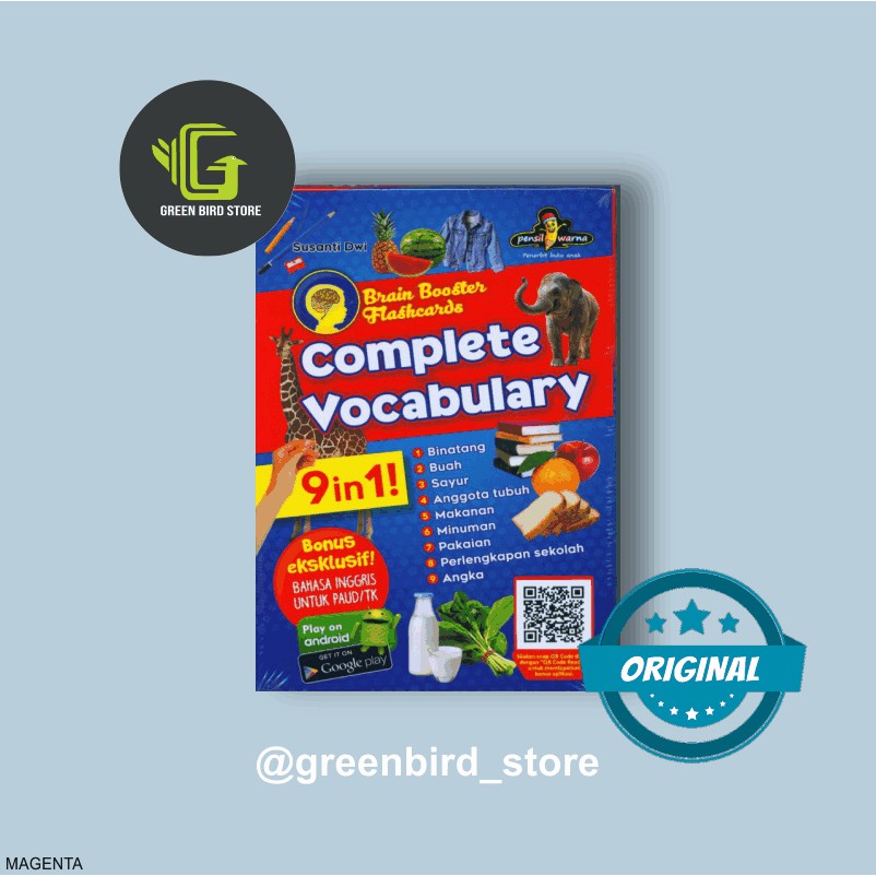 Jual Buku NEW BRAIN BOOSTER FLASHCARDS - COMPLETE VOCABULARY 9 IN 1 ...