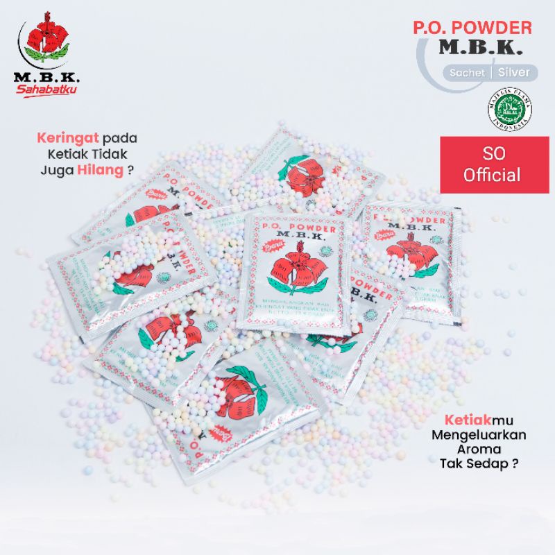 Jual PO Powder MBk Sachet Putih / Sachet Silver / bedak ketiak 13,6 gr ...
