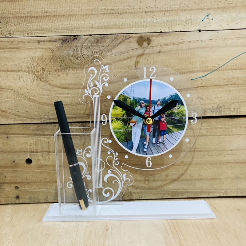 Jual JAM DUDUK MEJA TEMA KELUARGA BISA CUSTOM BONUS BOX KADO DAN PITA ...