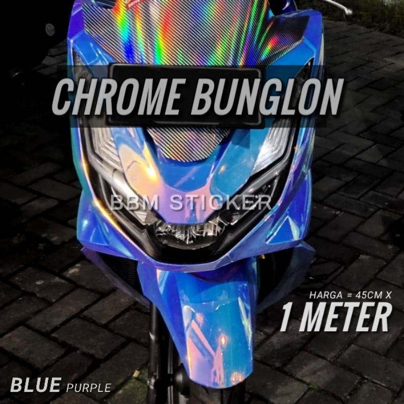 Jual SKOTLET BUNGLON CHROME stiker scotlite pelangi motor cameleon krom ...