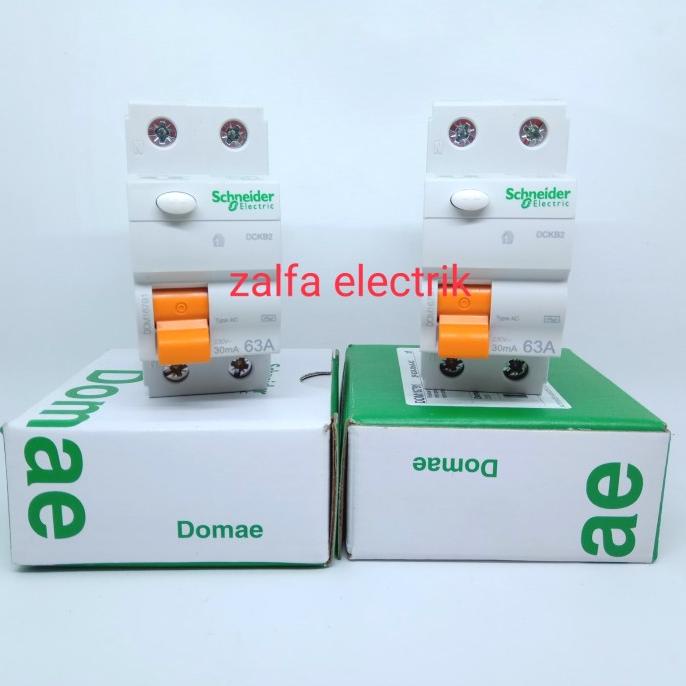 Jual ELCB RCCB SCHNEIDER DOMAE 2P 63A 30MA ORIGINAL | Shopee Indonesia