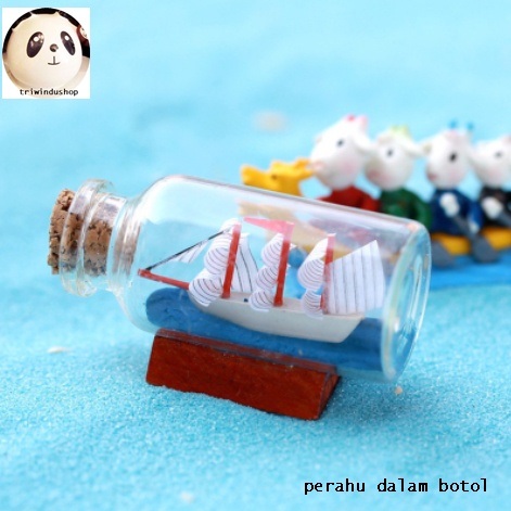 Jual Miniatur Perahu Dalam Botol Unik cocok untuk koleksi atau KADO ...