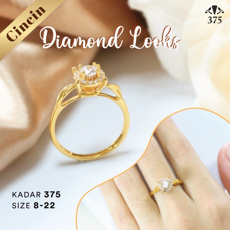 Jual CINCIN WANITA MODEL DIAMOND LOOKS SIMPLE SOLITAIRE DENGAN BATU ...