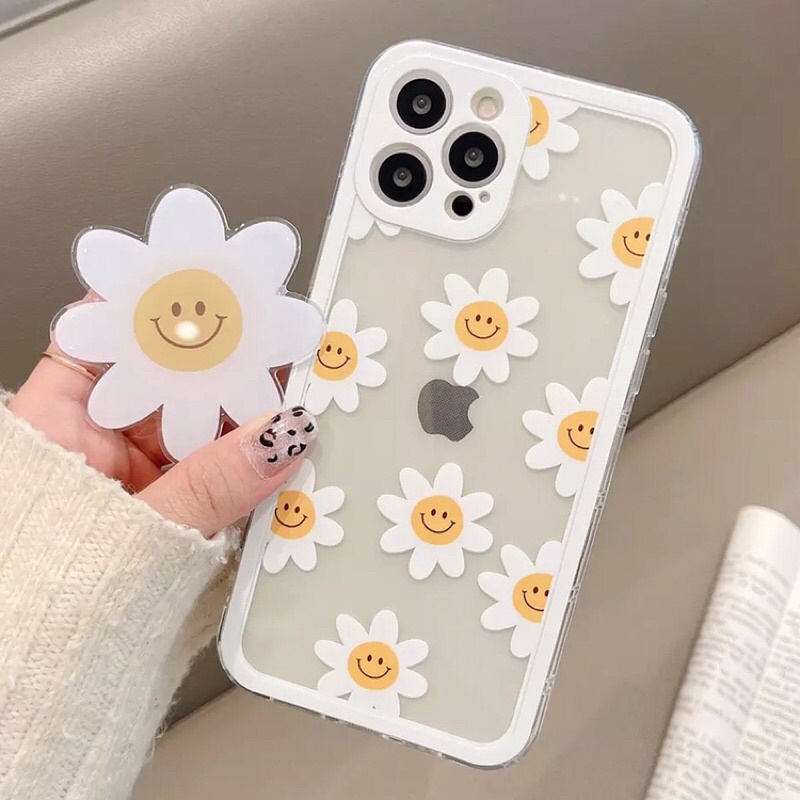 Jual Daisy Set + Pop Socket Case Iphone 13 Pro 13 Pro max 12 Pro Max 7 ...