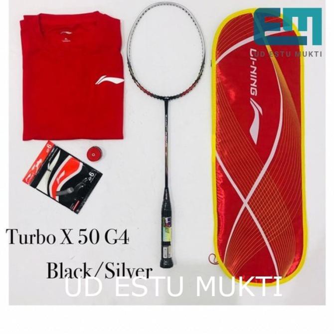 Jual Best Raket Badminton Lining Turbo X 50-X60-X70 Gen 4 Komplit ...