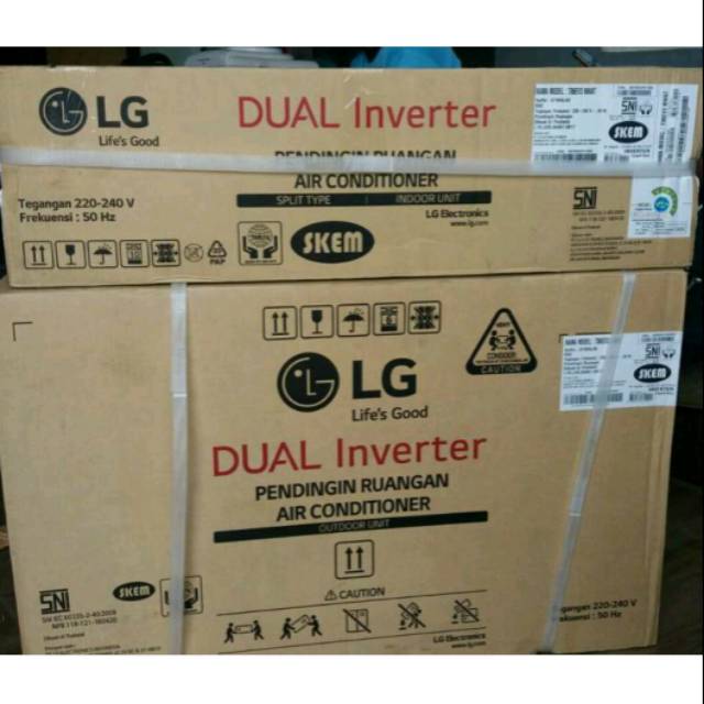 Jual Ac LG dual inverter 1/2pk dual cool watt eco control hemat listrik gold fin auto cleaning 1 ...