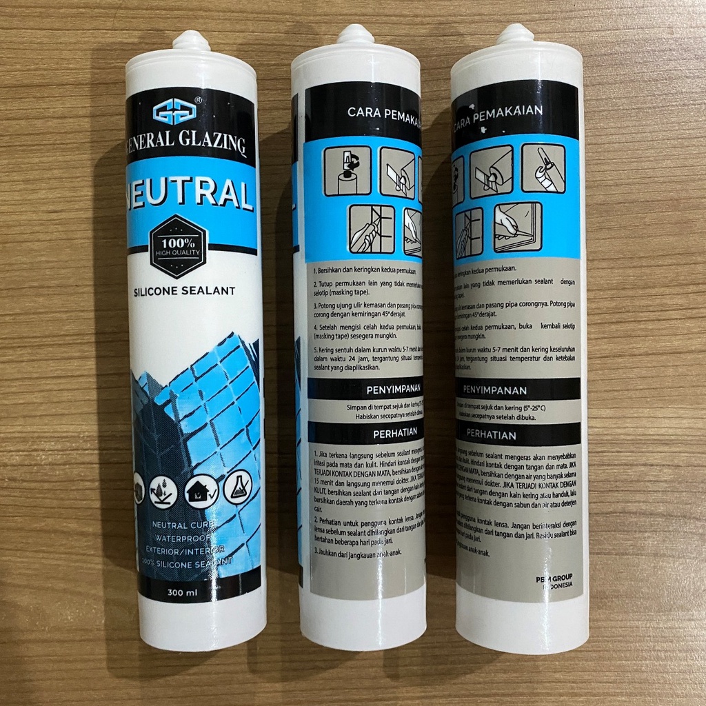 Jual Lem Kaca Silikon Netral GG Silicone Sealant Neutral General ...