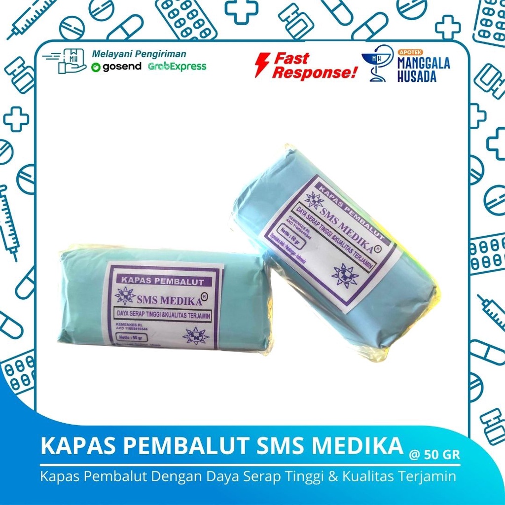 Jual KAPAS PEMBALUT SMS MEDIKA @ 50 GR | Shopee Indonesia