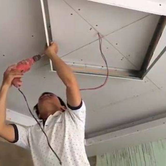 Jual Gypsum plafond plafon board GRC kalsi board dan partisi | Shopee ...