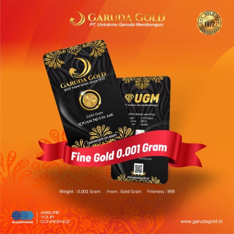 Jual mini gold 0.001gr Emas 24 karat asli original garuda gold | Shopee ...
