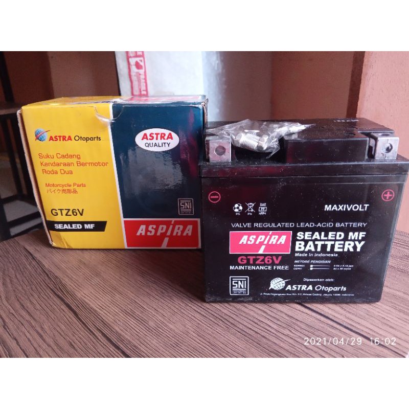 Jual Aki motor Honda VArio 150 Beat Scoopy 2018 PCX CBR 150 teg 12 volt/5 Ah Aki kering GTZ6V ...