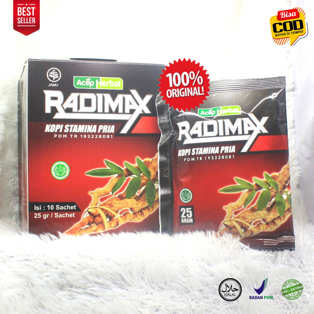 Jual (COD) Kopi Radimax Stamina Pria - Radimax Original - BPOM & Halal ...
