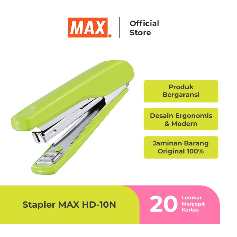 Jual MAX Stapler Staples Jegrekan Hekter HD10 Max HD-10N Colourful Berwarna | Shopee Indonesia