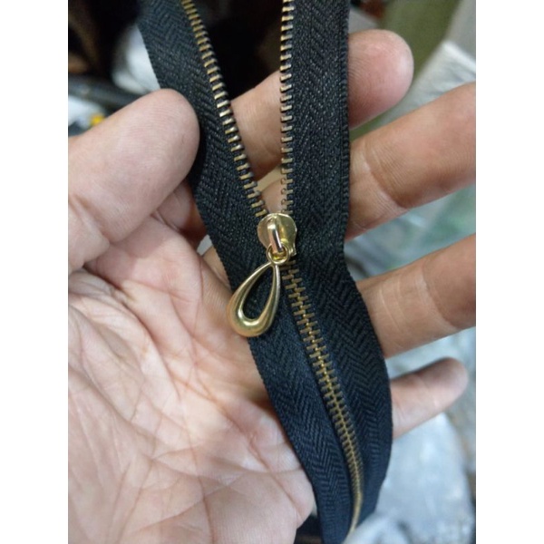 Jual Paket Resleting rel gigi besi coklat no.3 (lanyard 25 yard ...