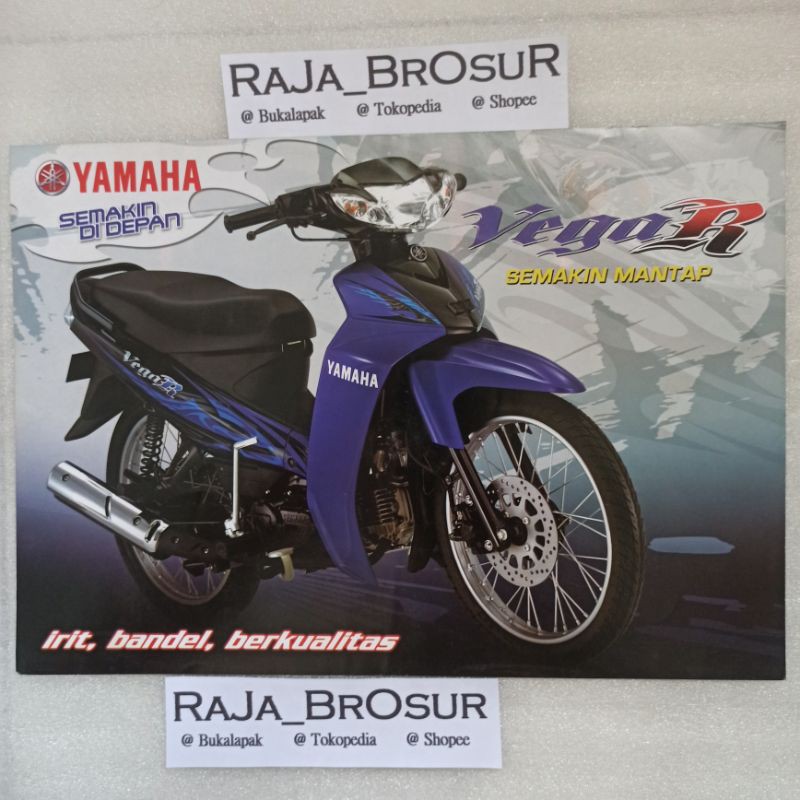 Jual Brosur Jadul Yamaha Vega R New 110 2008 Batik Disc Brake Biru ...