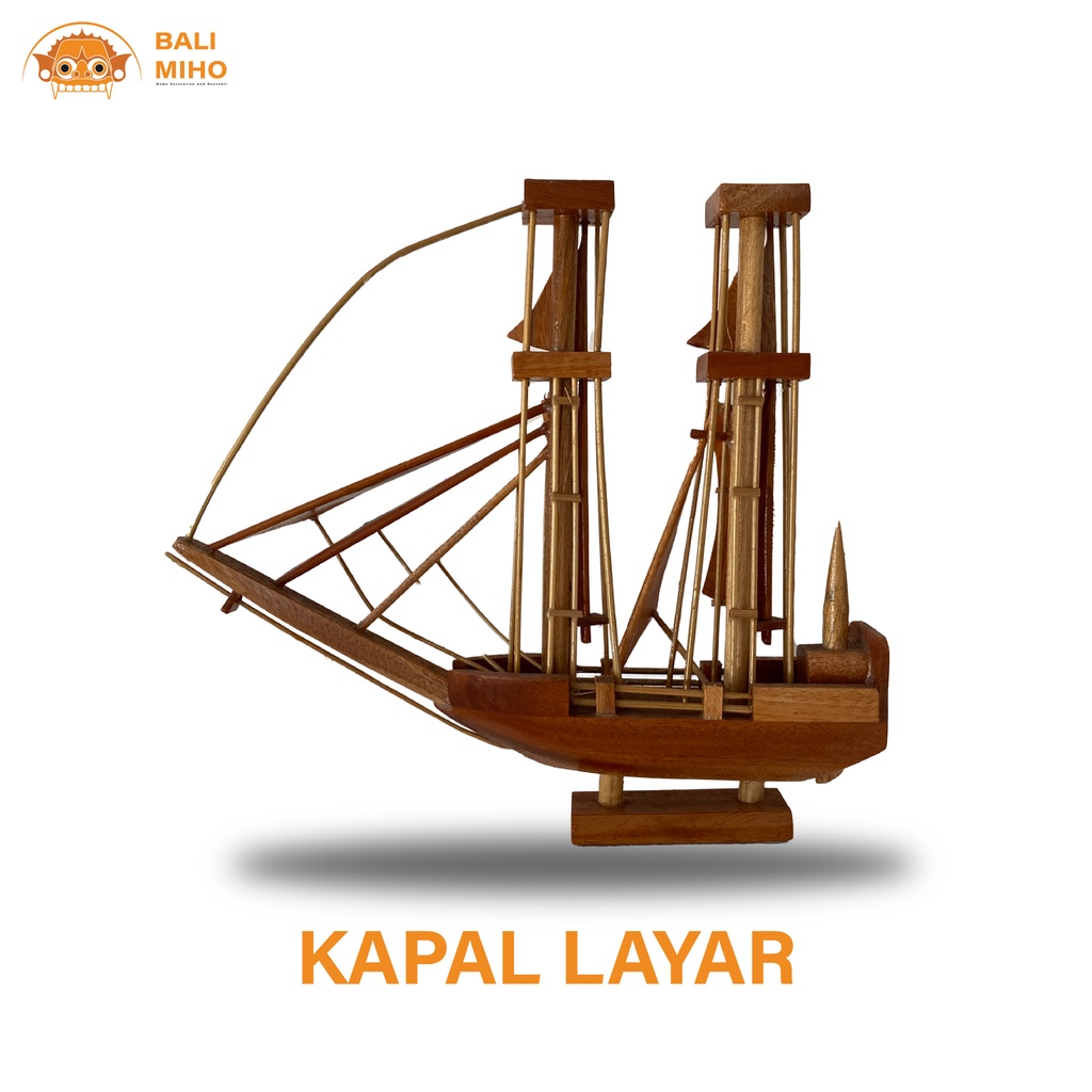 Jual Pajangan Kapal Layar Kayu - Dekorasi Rumah Kapal Pinisi - Perahu ...