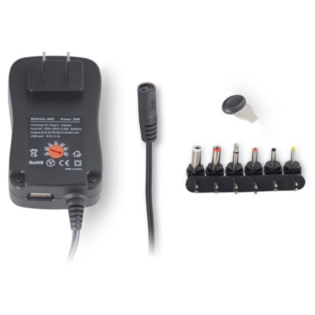 Jual Adaptor UNIVERSAL 3V-12V PLUS USB OUTPUT adapter 3V / 4.5V / 5V ...
