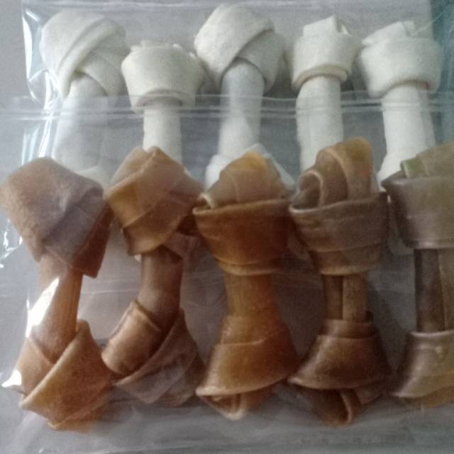 Jual Tulang tulangan anjing Knoted Bone 10cm. Isi 5 | Shopee Indonesia