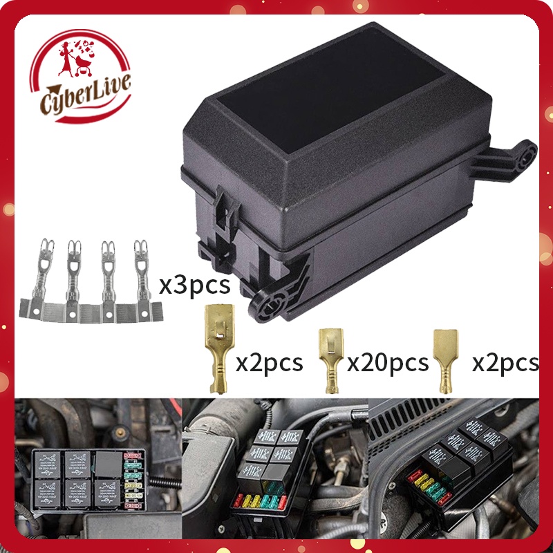 Jual Fuse Holder Box Kotak Relai 12-Slot 6 Slot Relay 6 ATC/ATO Blok ...
