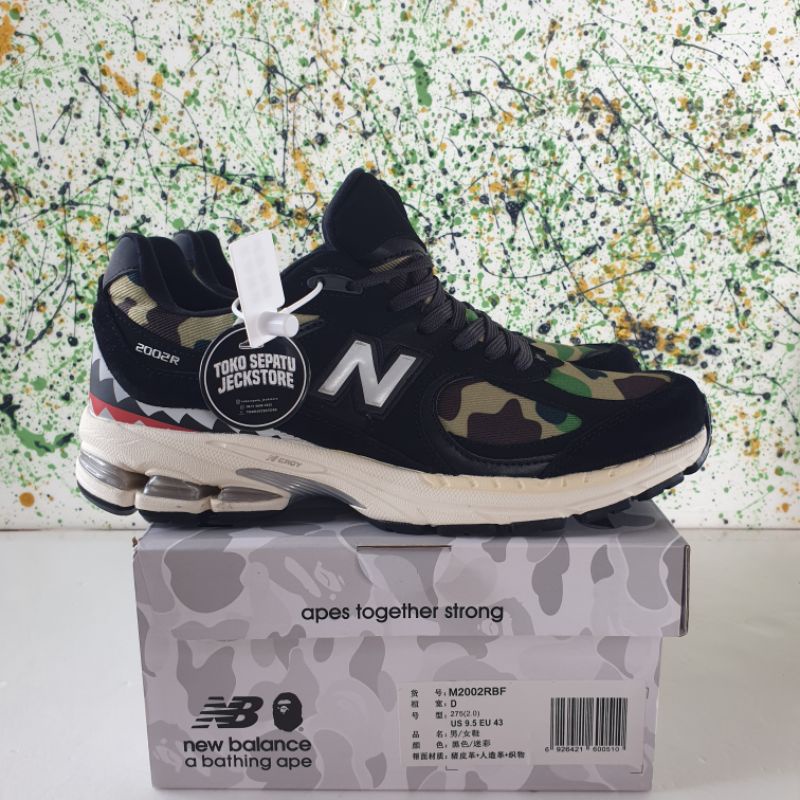 Jual SEPATU NEW BALANCE 2002R x BAPE GREEN CAMO 100% UA VERSION ...