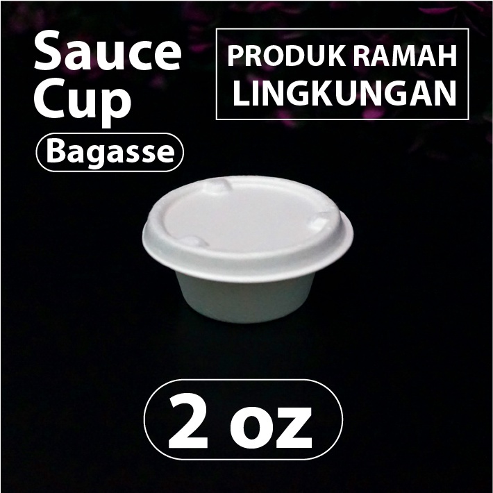 Jual Cup Saus Serat Tebu 2 Oz - Bagasse Sauce Cup - Ramah Lingkungan ...