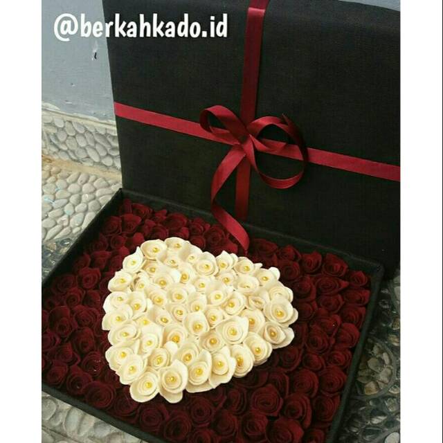 Jual BUNGA BOX MURAH/FLOWER BOX FLANEL | Shopee Indonesia