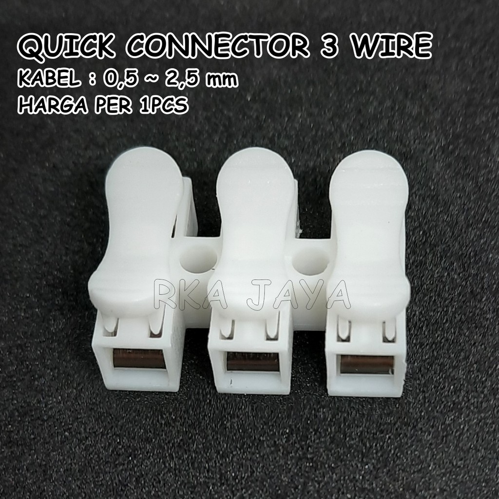 Jual Quick Connector 3 Wire Terminal Sambungan Kabel Listrik | Shopee ...
