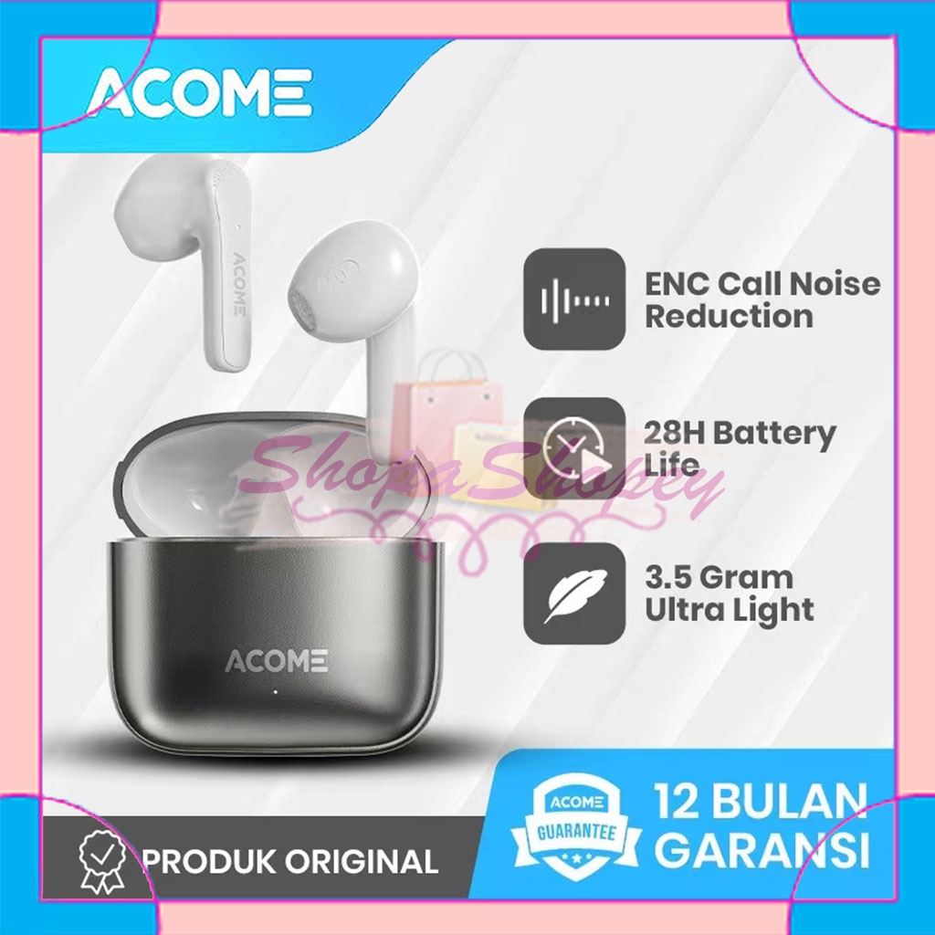 Jual TWS Bluetooth ACOME Q1 Bluetooth 5.3 ENC Call Noise Reduction ...