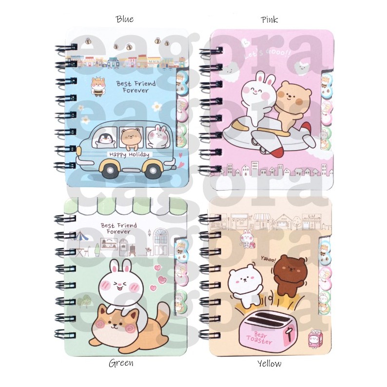 Jual Notebook Line Cony Brown Happy Animal Memo Unik Notepad Lucu Buku ...