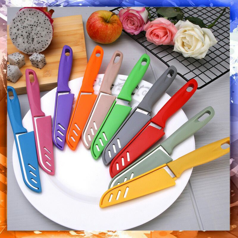 Jual (COD ) Pisau Buah Pisau Kecil Pisau Dapur Warna Warni Kekinian ...