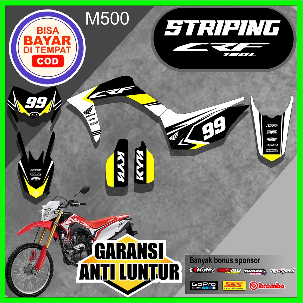 Jual STIKER STRIPING MOTOR HONDA CRF 150L 150 L KODE M500- STICKER ...