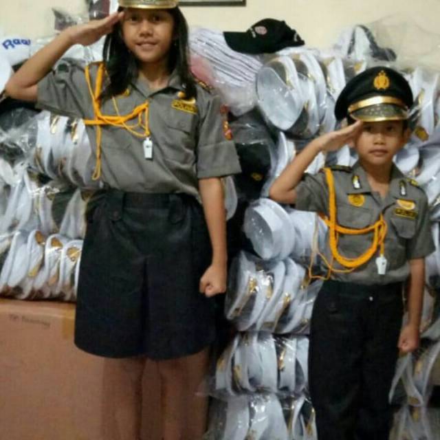 Jual Kostum profesi polisi dsn polwan/kostum karnaval/stelan baju polisi anak2 size 1-4 | Shopee ...